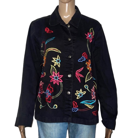 White Stag | Jackets & Coats | Vintage 9s White Stag Floral Embroidered ...